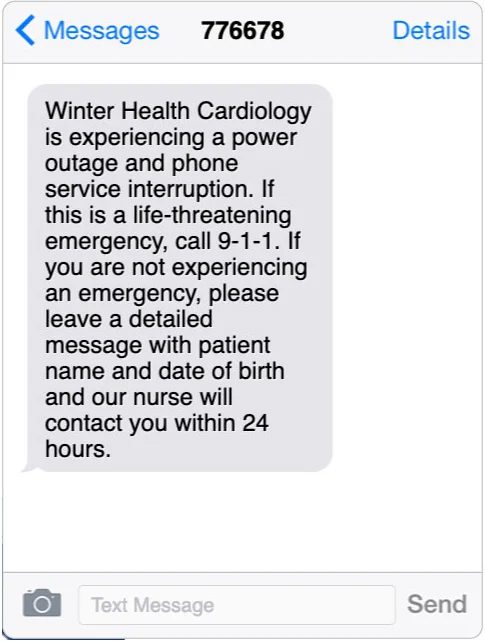 3 Broadcast Texts for Patients in Closures & Emergencies